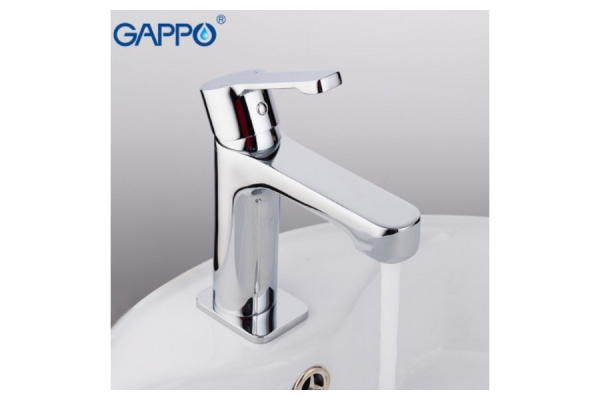 Смеситель для раковины Gappo G1002-2, ф 35 гайка, хром купить по цене 7 334 рублей в интернет ...